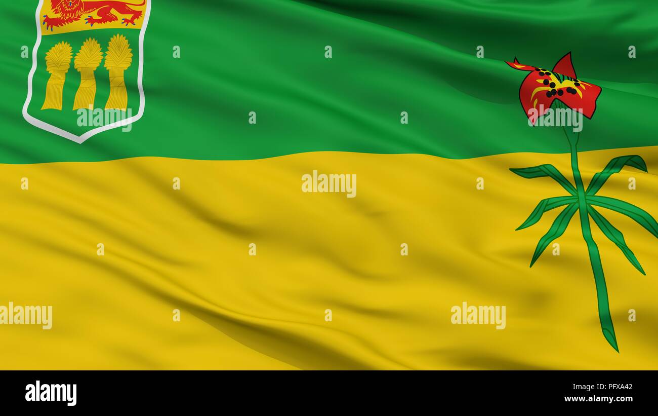 Saskatchewan 3d waving flag hi-res stock photography and images - Alamy
