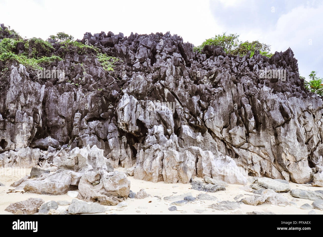 Limestone Rock Outcrops - Caramoan, Camarines Sur, Philippines Stock ...