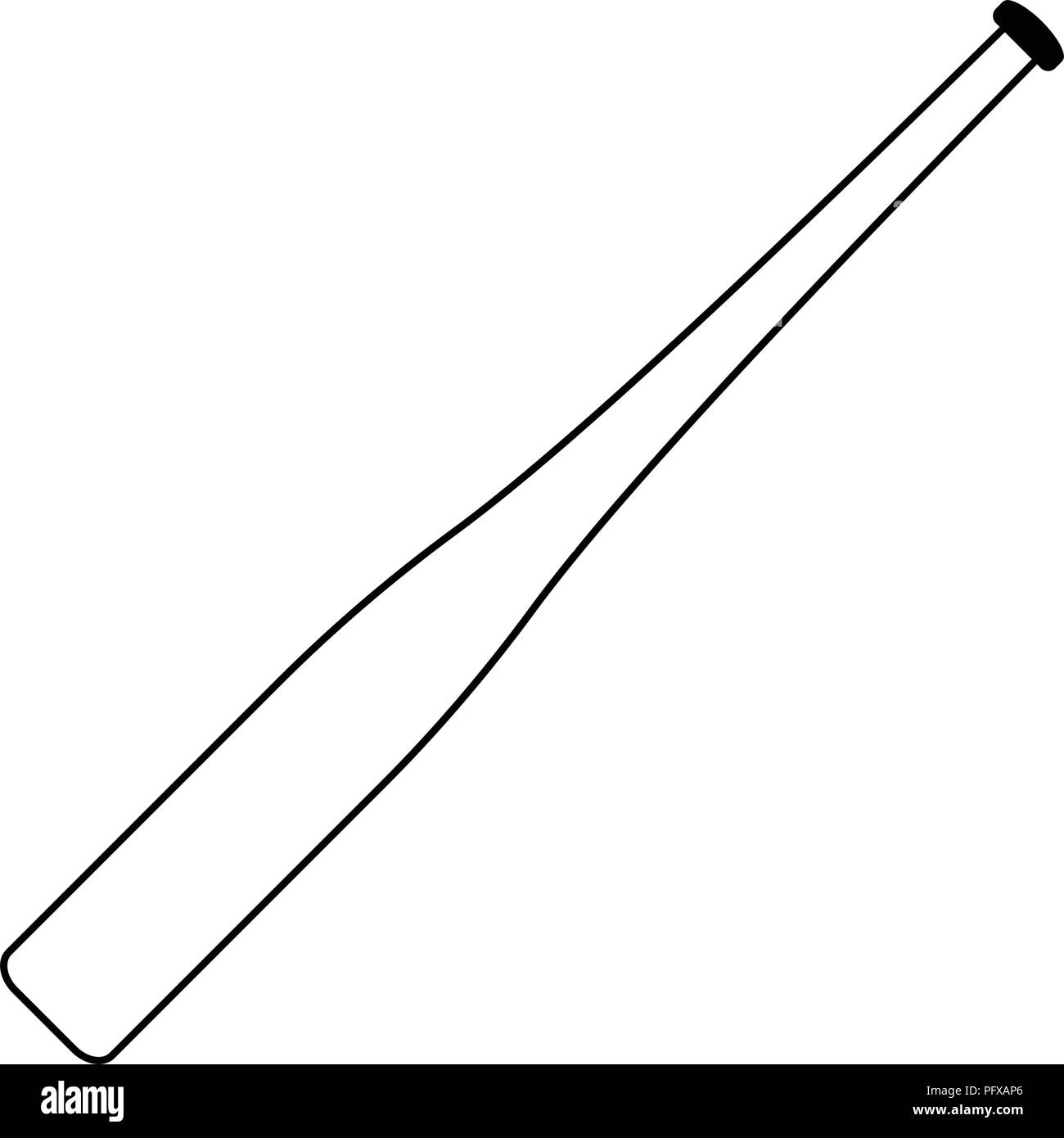 Baseball bat icon. Thin line design. Vector illustration Stock Vector ...