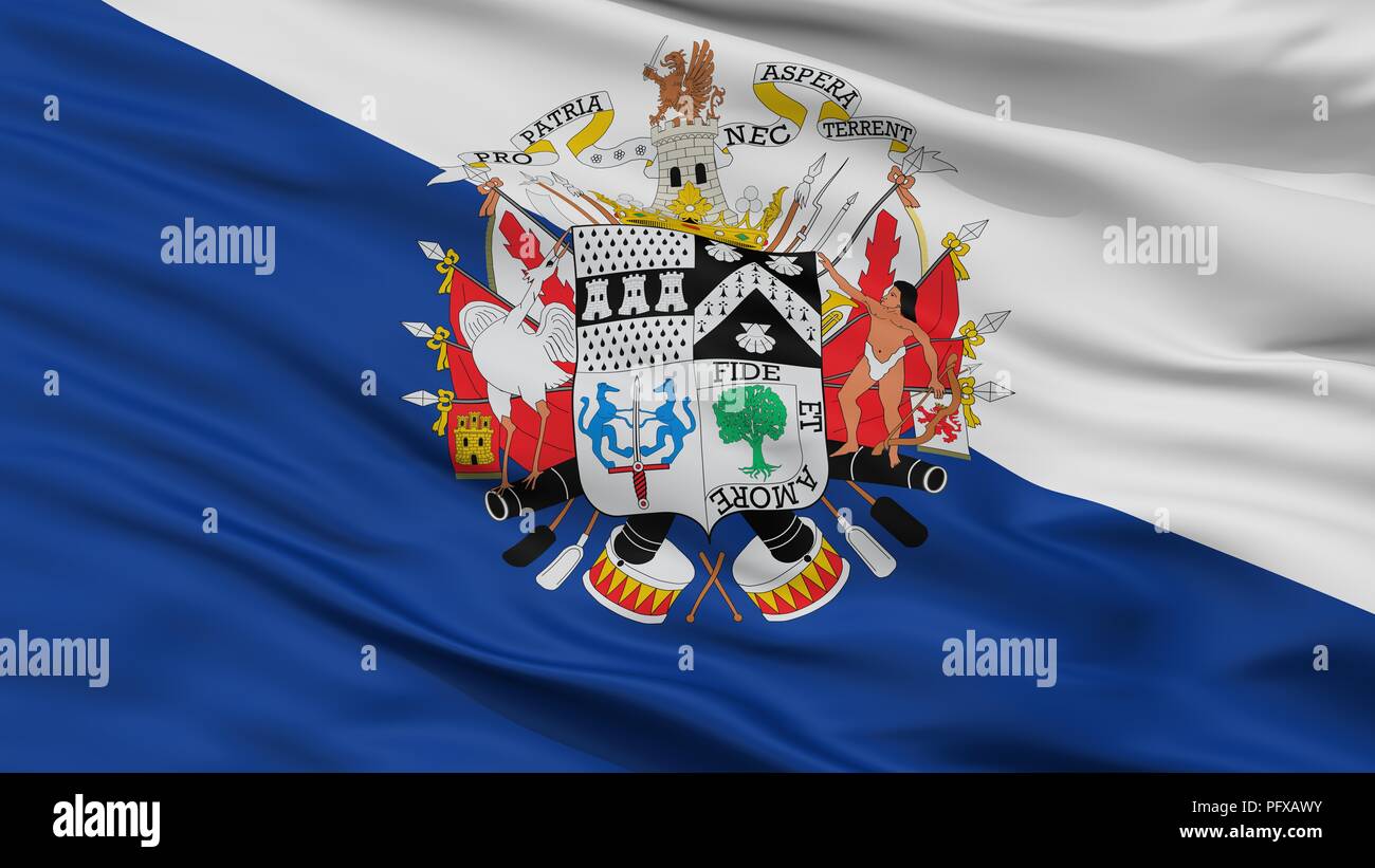 Osorno City Flag, Chile, Closeup View Stock Photo - Alamy