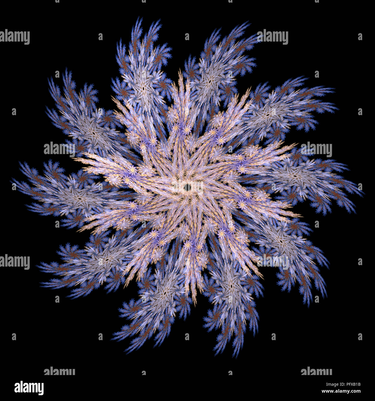 Snowflakes for the new year. Collection of linear round figures, as the ...