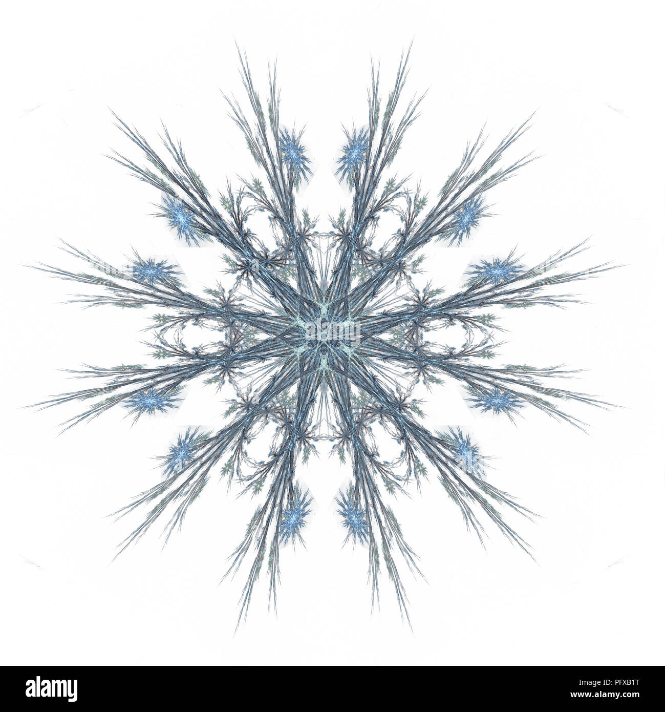 Snowflakes for the new year. Collection of linear round figures, as the ...