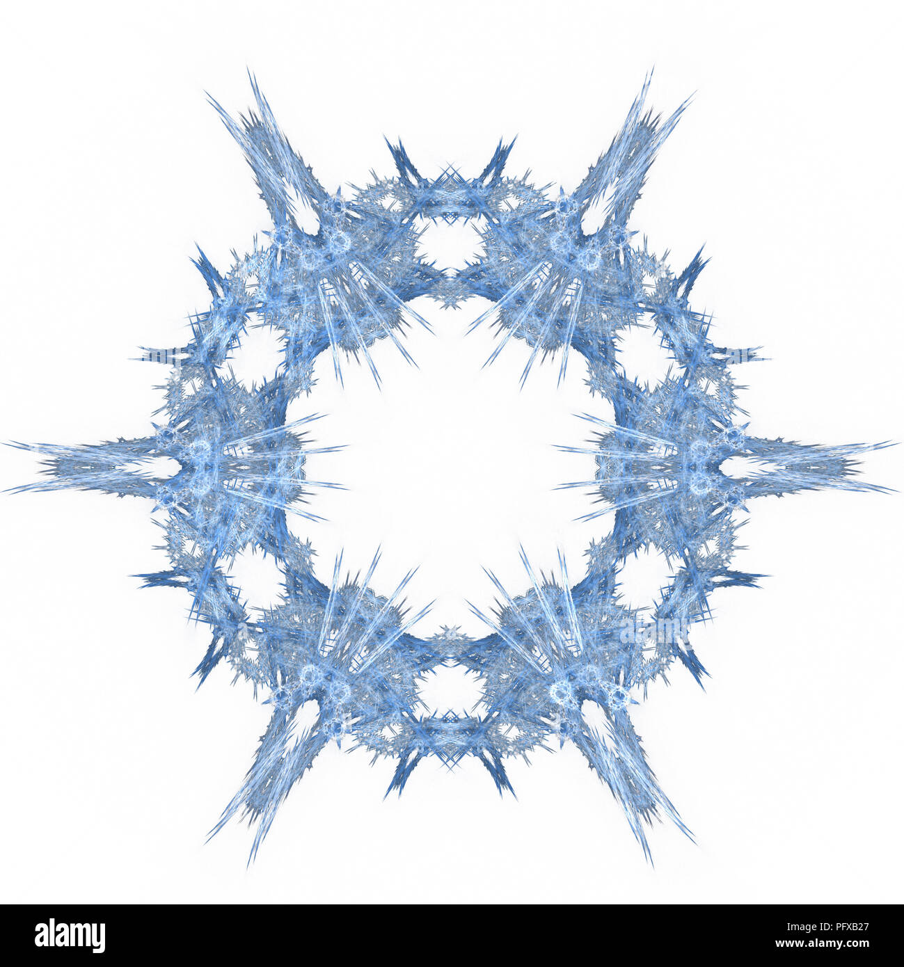 Snowflakes for the new year. Collection of linear round figures, as the ...