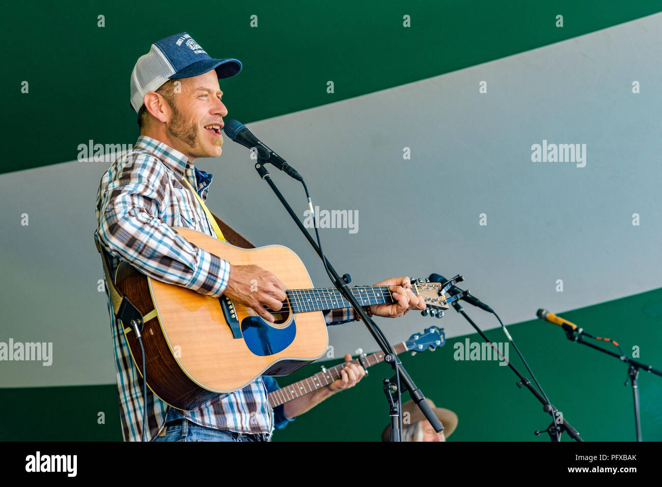 Singer songwriter Scott Cook performing at Canmore Folk Music Festival ...
