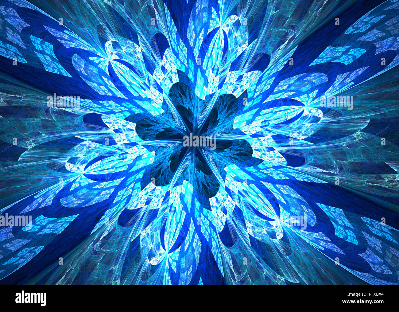 Snowflakes for the new year. Collection of linear round figures, as the ...