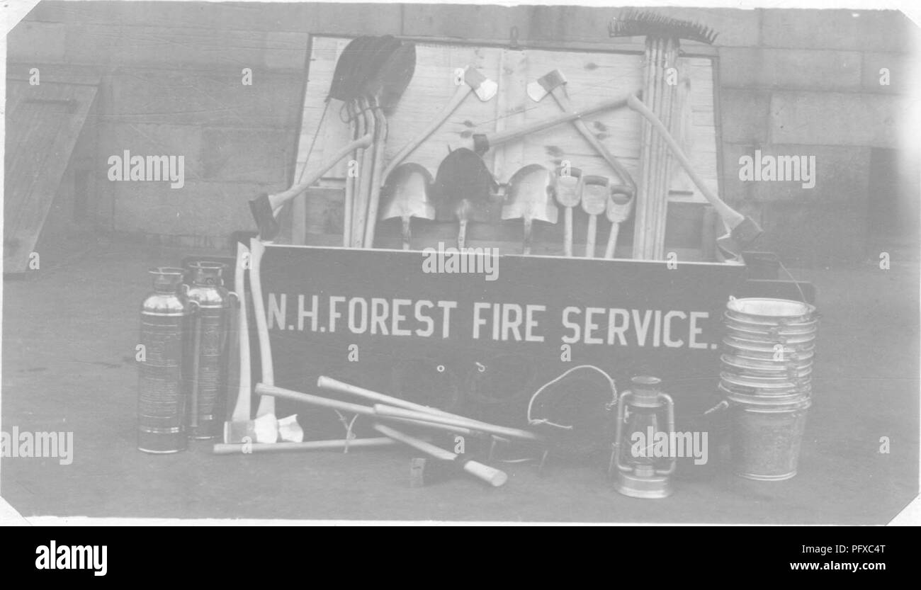 This image shows a fire-fighting railroad car equipped with tools and ...