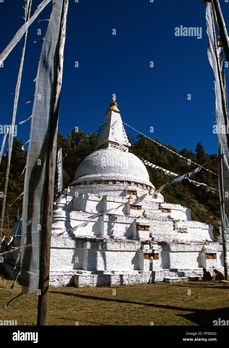 Chortens prayer flags in hi-res stock photography and images - Alamy