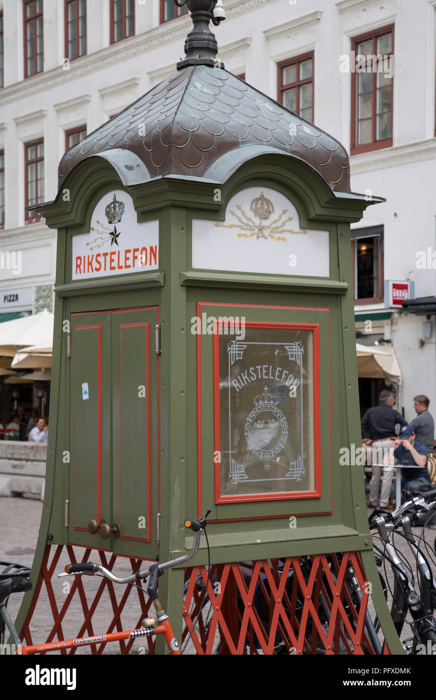 Swedish telephone box hi-res stock photography and images - Alamy