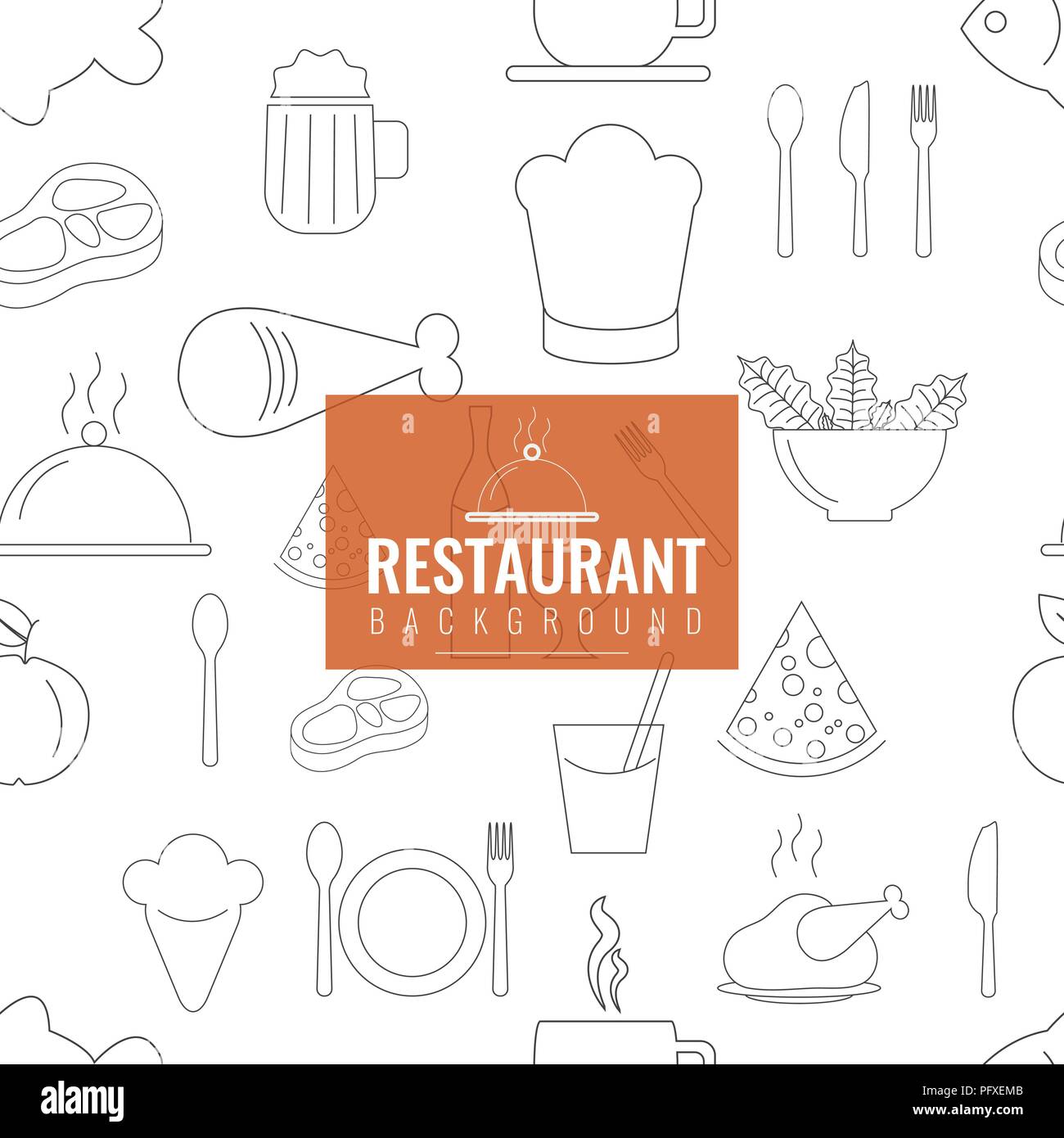 Restaurant cafe or food seamless texture pattern for menu, fabric ...