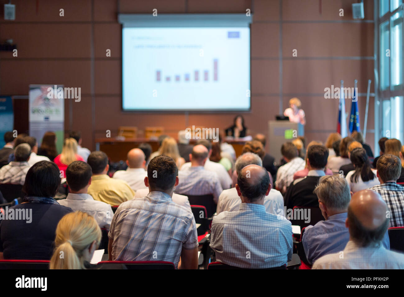 Audience in the lecture hall Stock Photo - Alamy