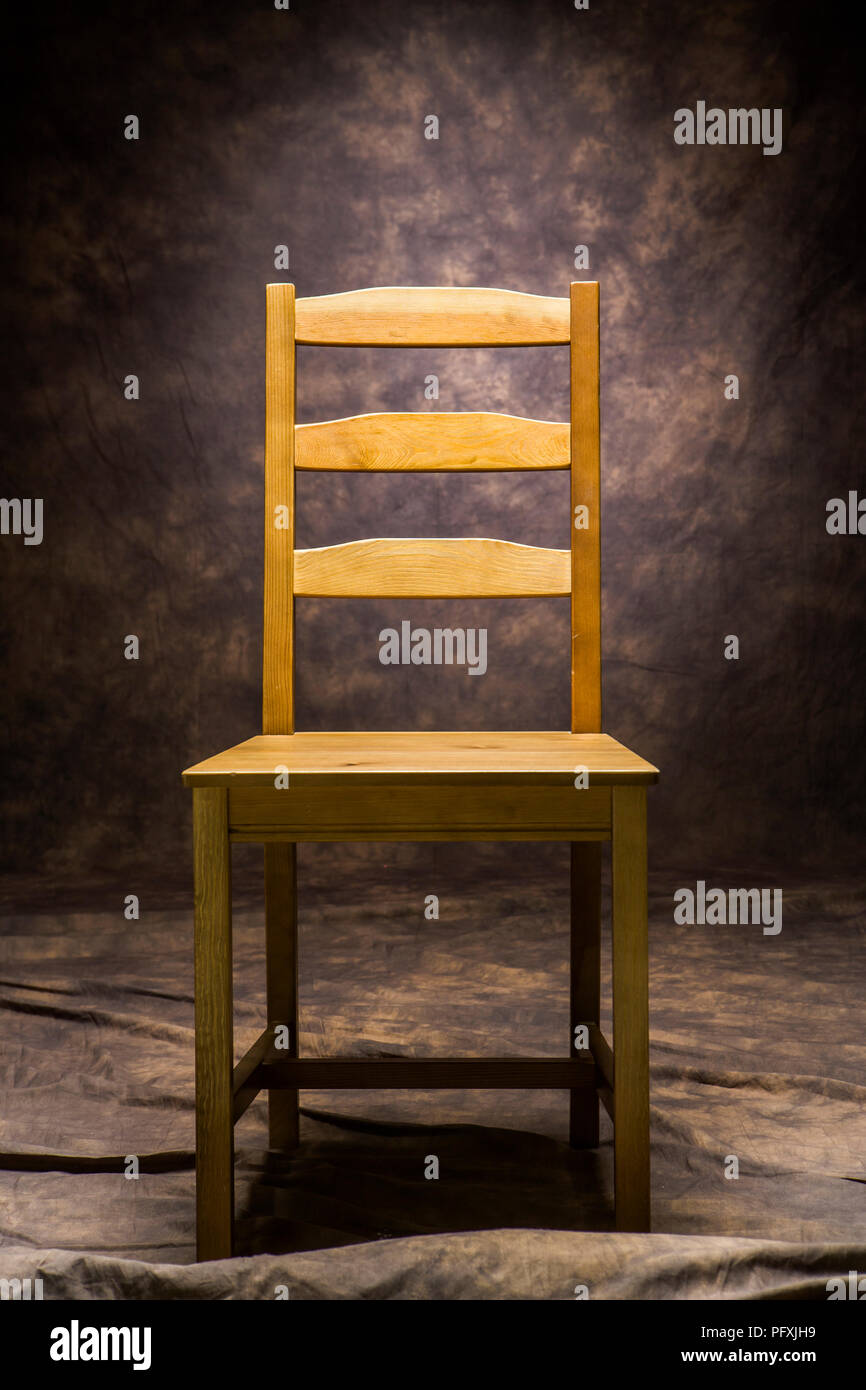 Empty wooden chair hi-res stock photography and images - Alamy