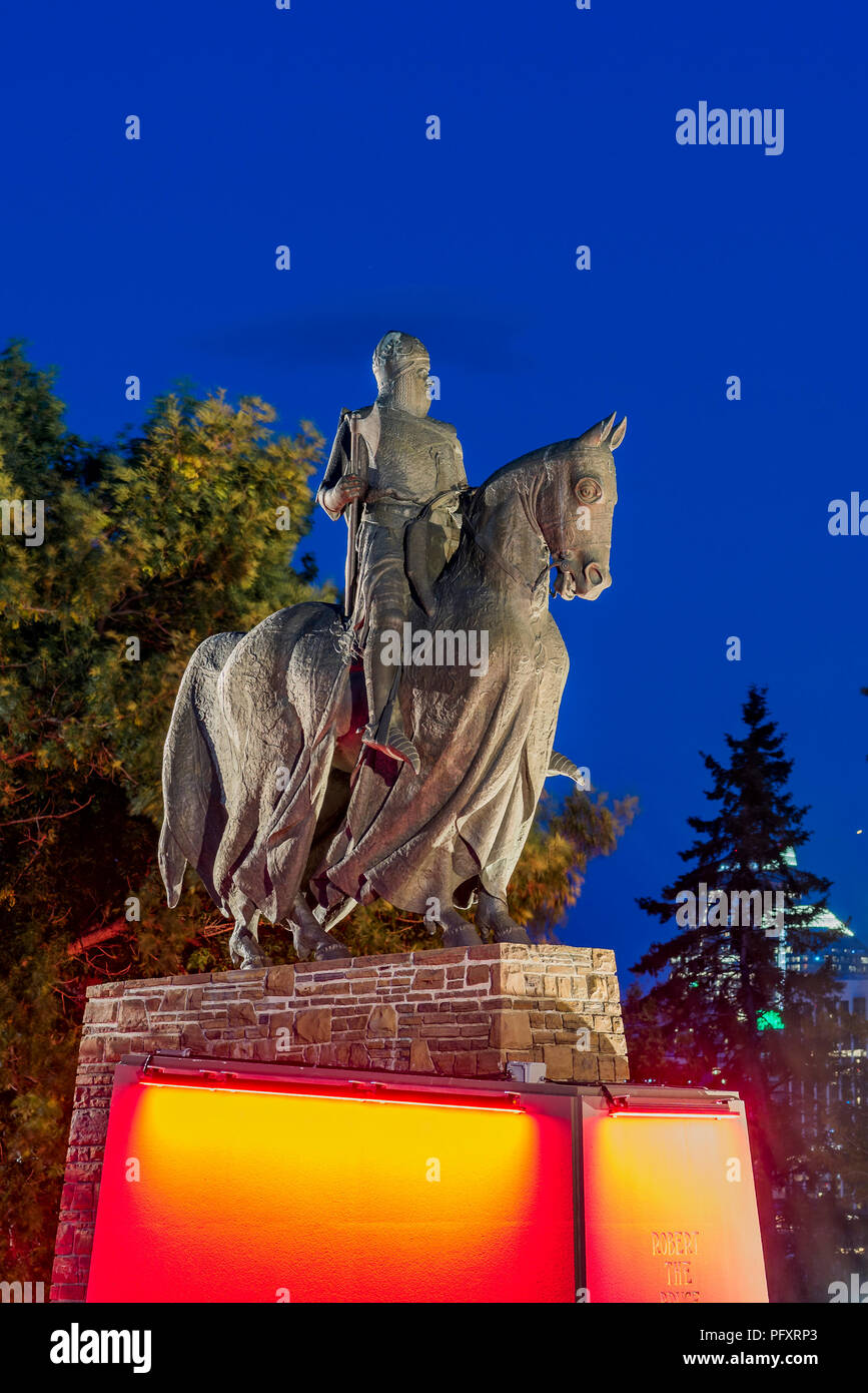 Robert the Bruce Statue, Calgary, Alberta, Canada Stock Photo - Alamy