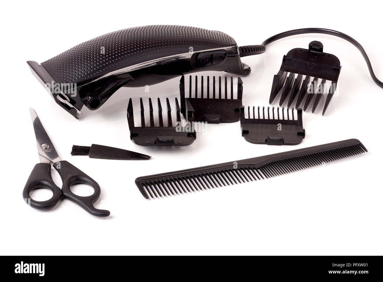 Hair clipper comb scissors Cut Out Stock Images & Pictures - Alamy