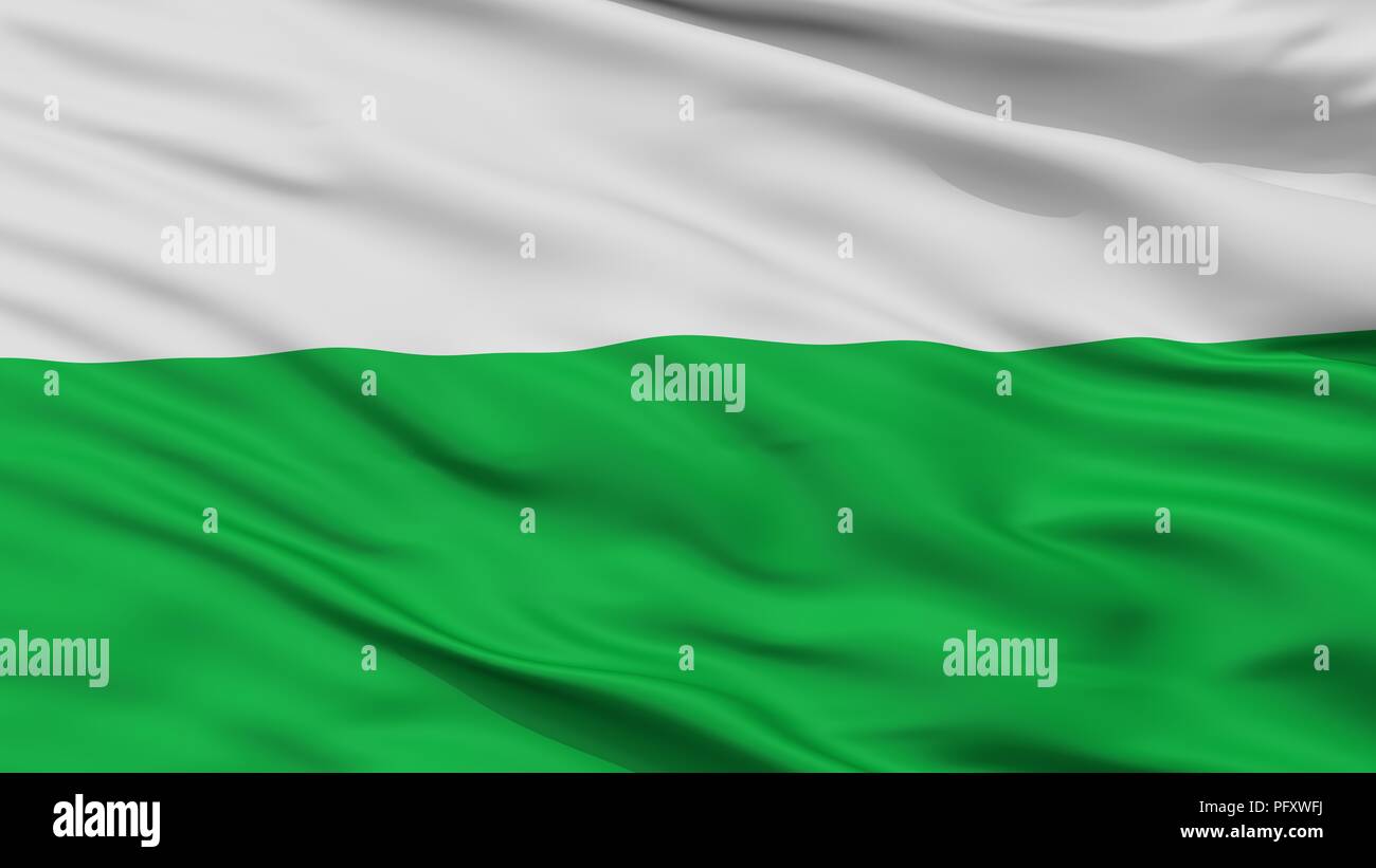 Ubate City Flag, Colombia, Cundinamarca Department, Closeup View Stock ...