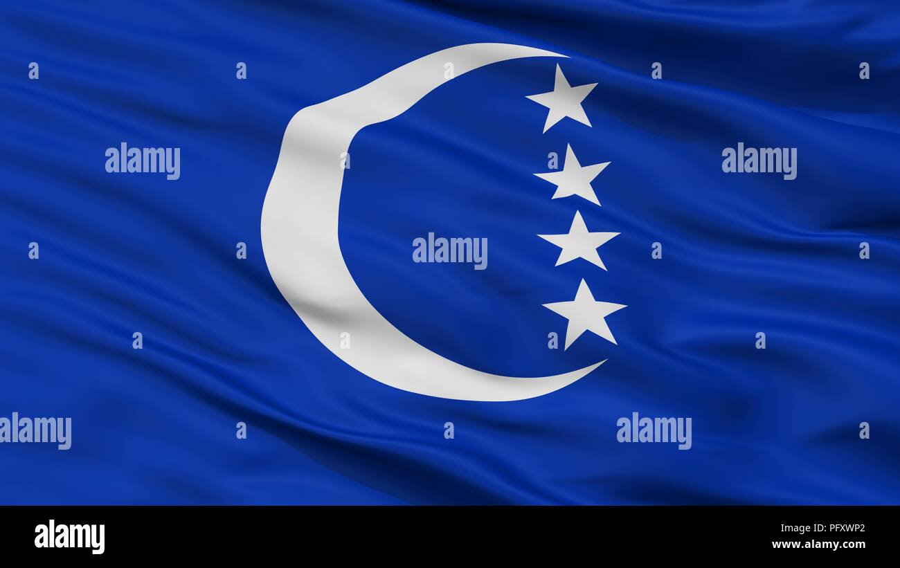 Grande Comore City Flag, Comoros, Closeup View Stock Photo - Alamy