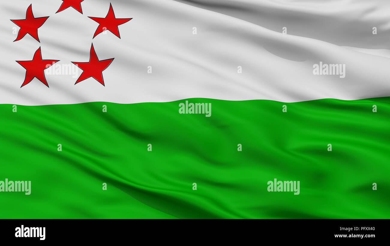 Milagro City Flag, Ecuador, Closeup View Stock Photo - Alamy