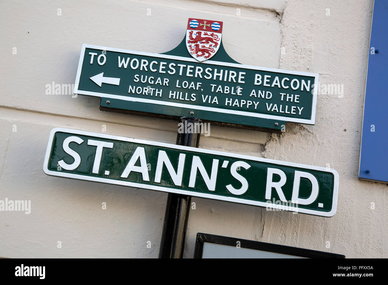 St Ann’s Road Sign; Great Malvern; England; UK Stock Photo - Alamy