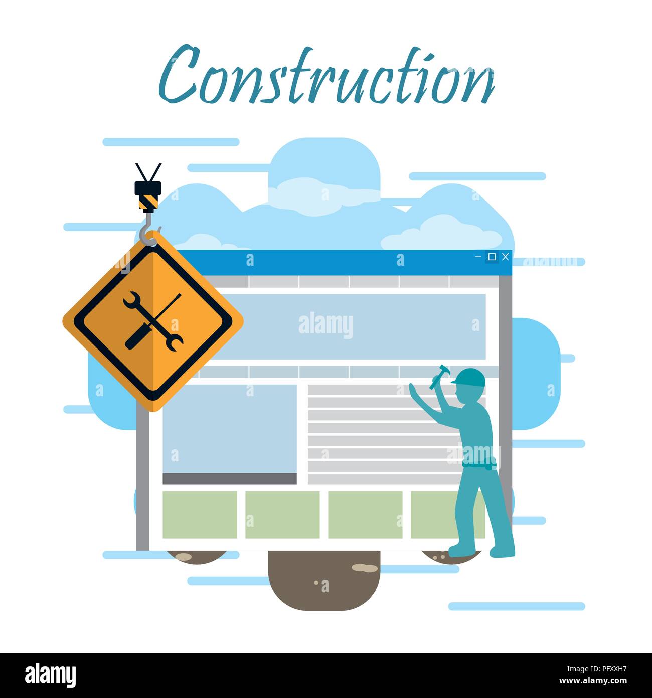Under construction website Stock Vector Image & Art - Alamy