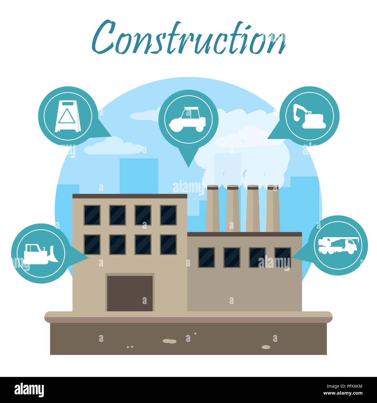 Construction industry concept Stock Vector Image & Art - Alamy
