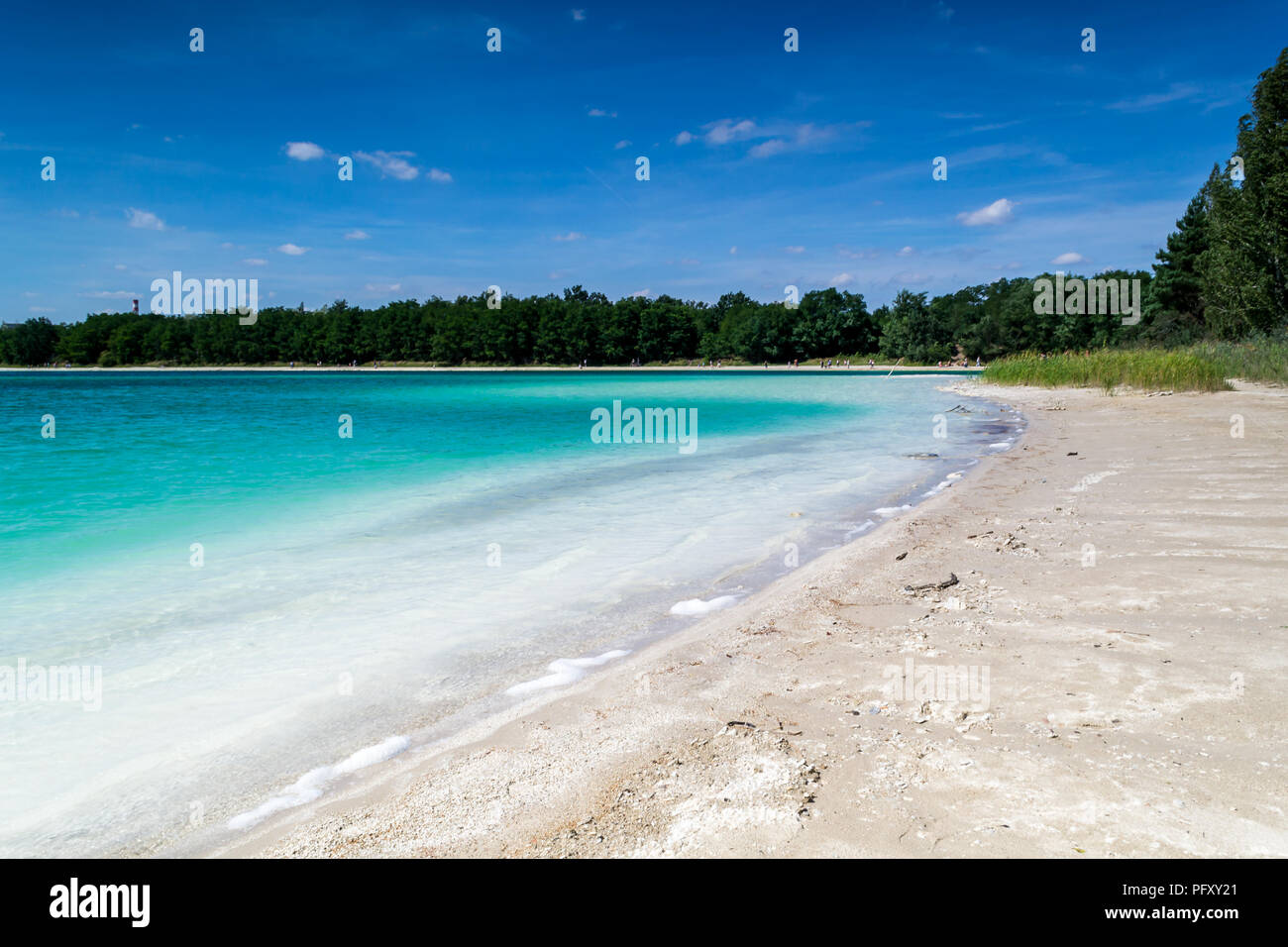 Azure lake in central Poland Stock Photo - Alamy
