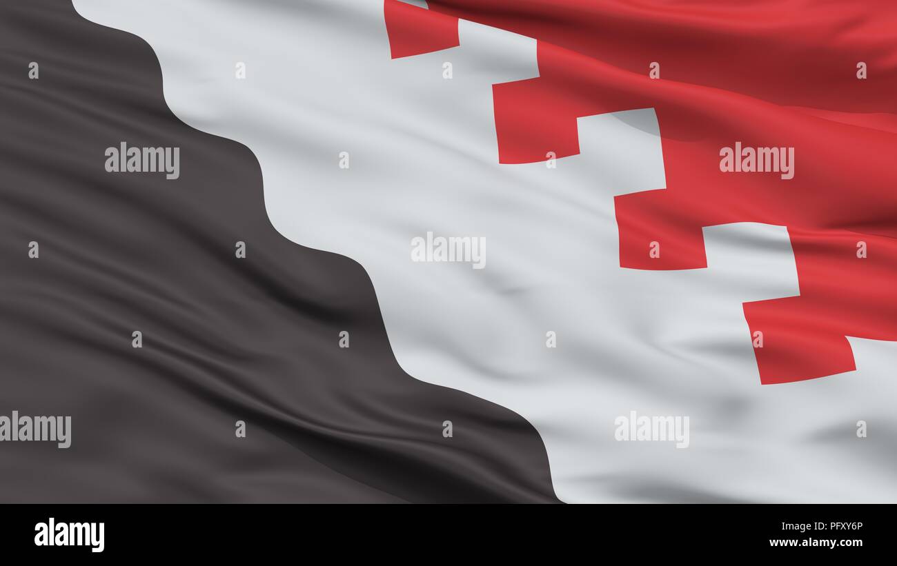 Joensuun City Flag, Finland, Closeup View Stock Photo - Alamy