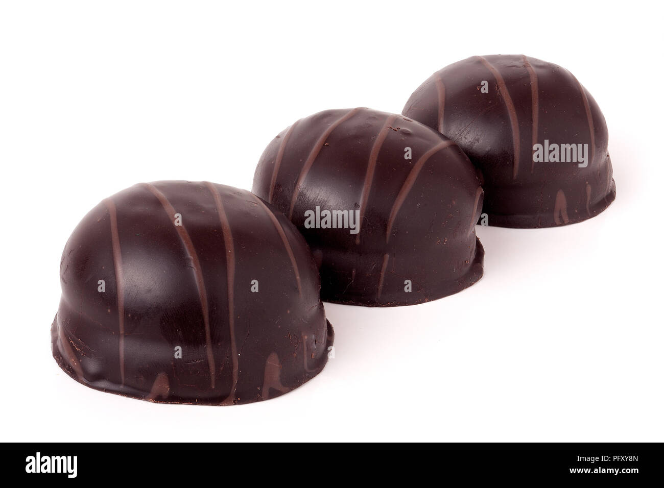 Round chocolate bar isolated Cut Out Stock Images & Pictures - Alamy
