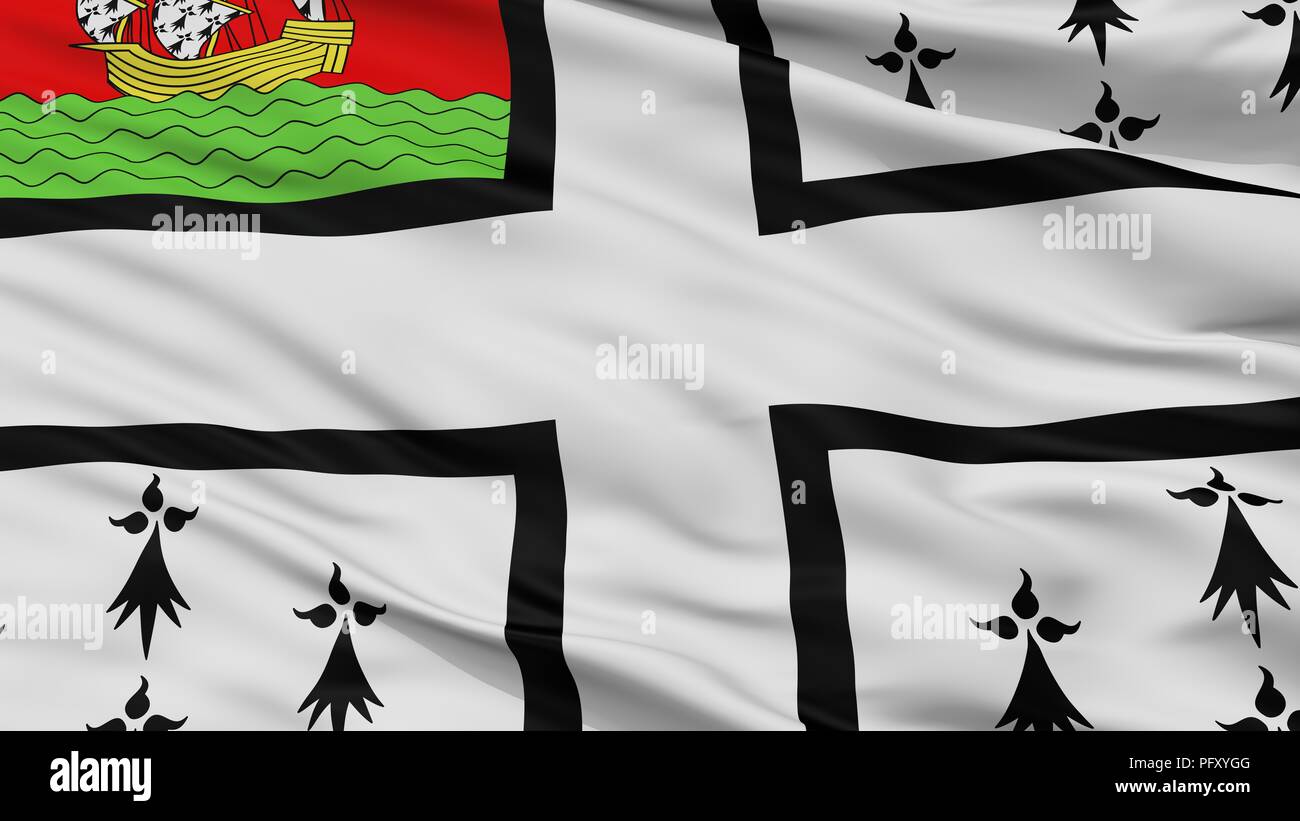 Nantes City Flag, France, Closeup View Stock Photo - Alamy