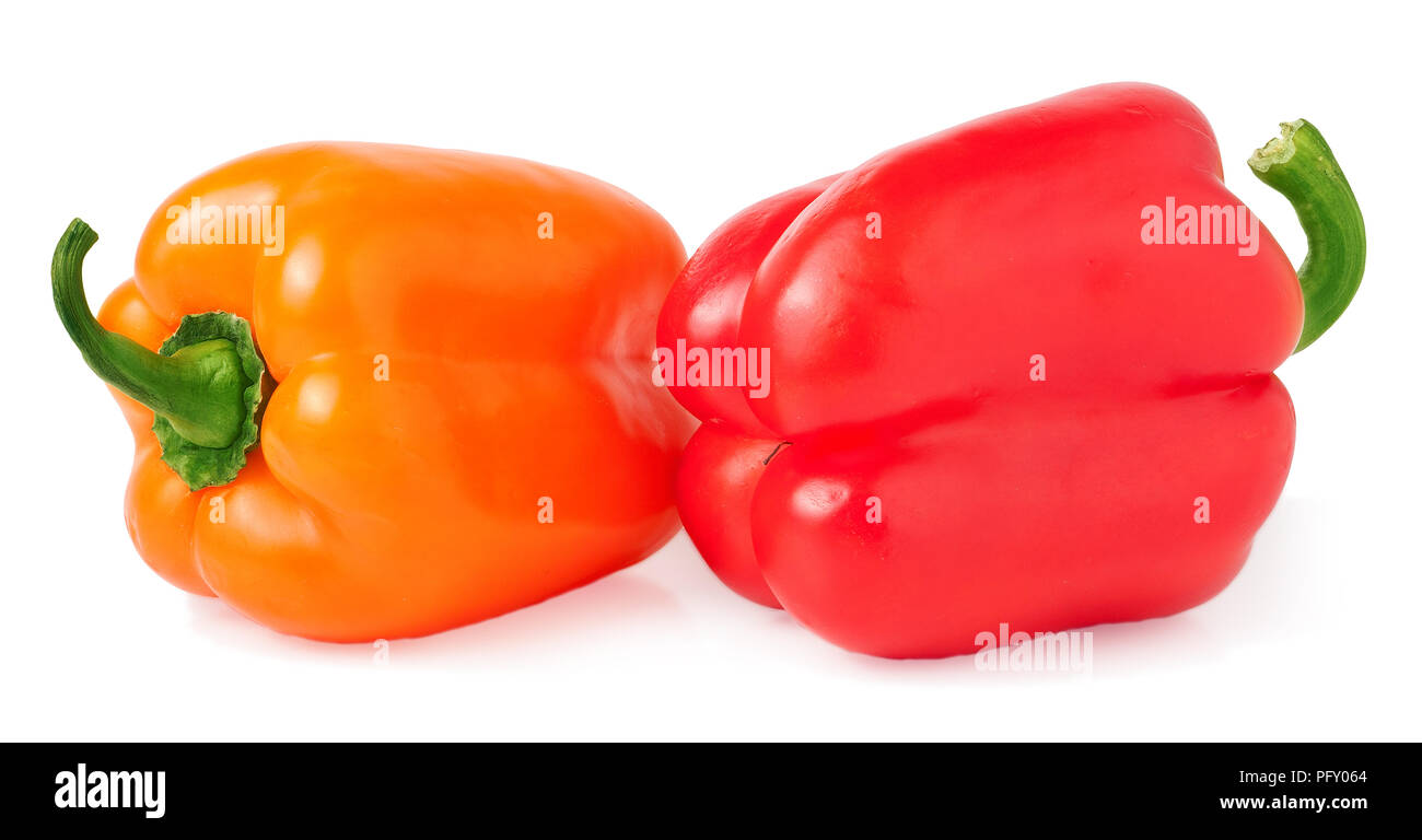 colored paprika isolated on white background Stock Photo - Alamy