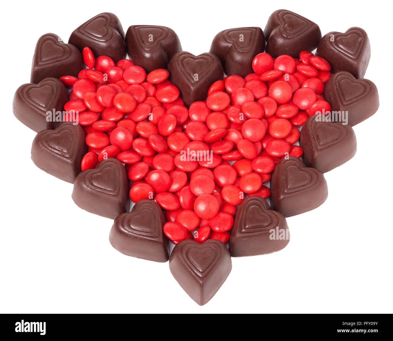 chocolates in a heart shape Stock Photo - Alamy