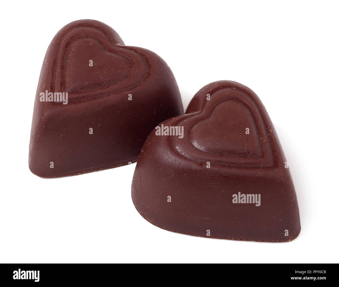 Two tasty chocolate candies hi-res stock photography and images - Alamy