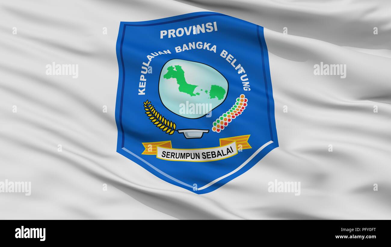 Bangka Belitung City Flag, Indonesia, Closeup View Stock Photo - Alamy