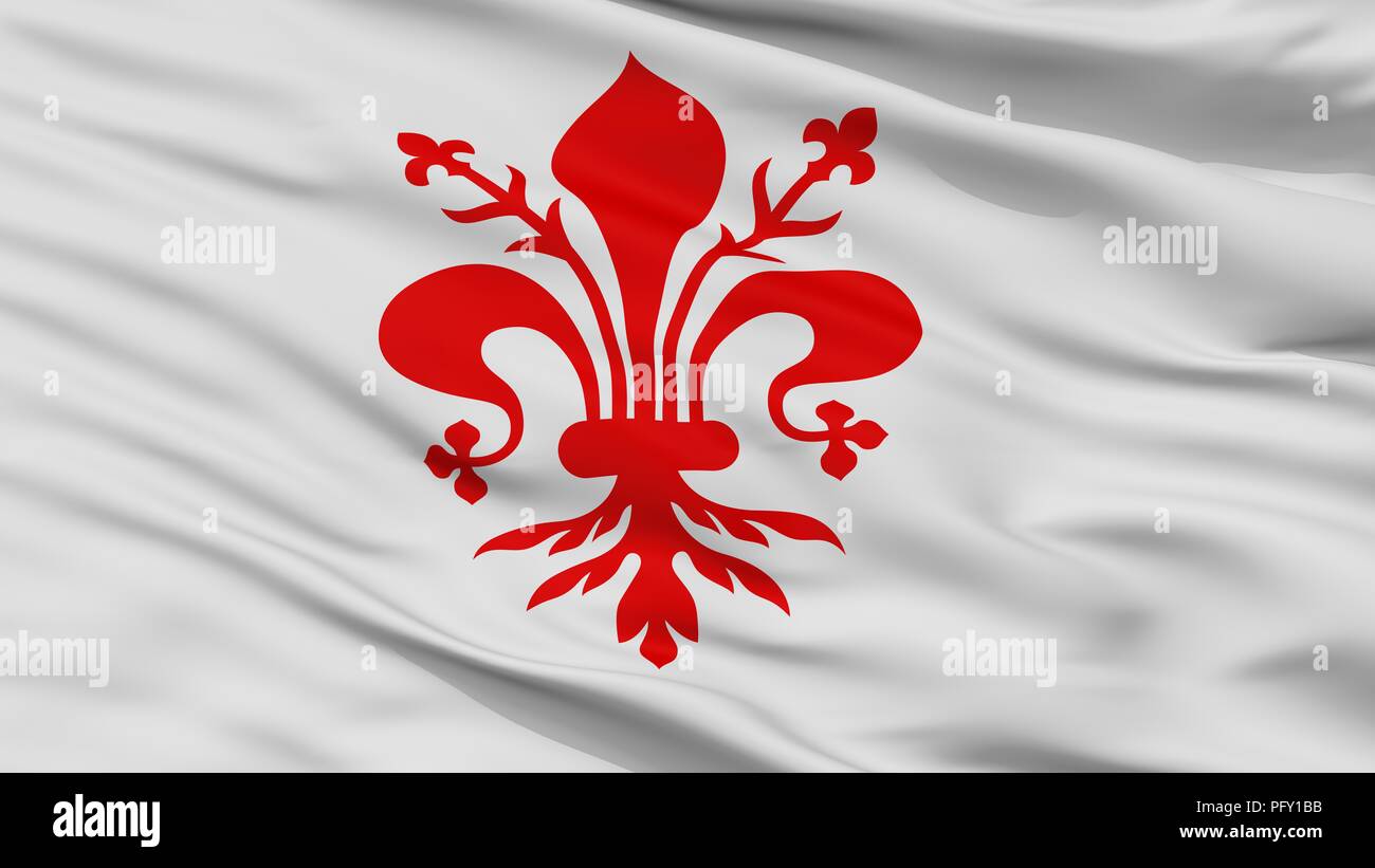 3d flag florence city italy hi-res stock photography and images - Alamy