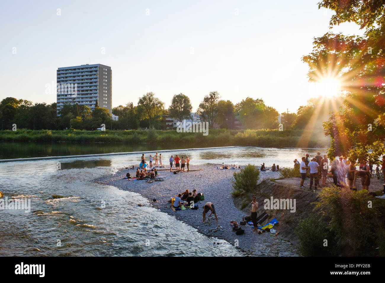 People bathing at flaucher hi-res stock photography and images - Alamy