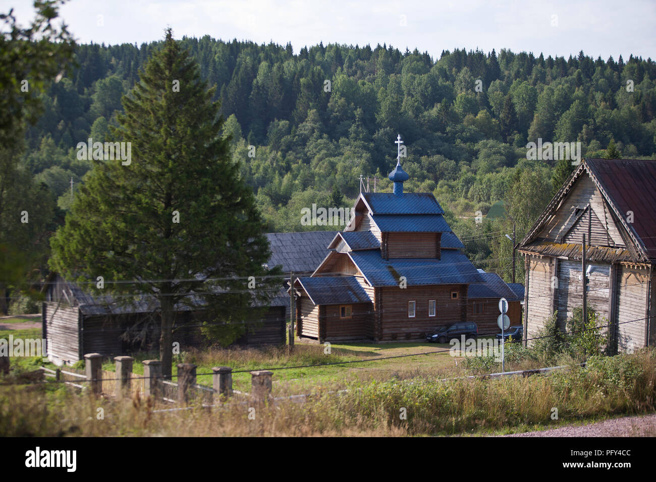 Architecture and nature of the Russian North Stock Photo - Alamy