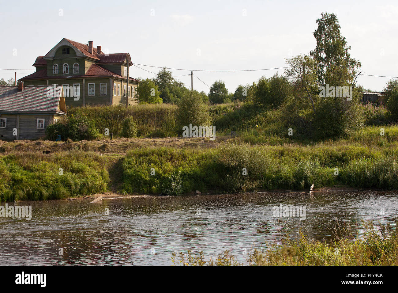 Architecture and nature of the Russian North Stock Photo - Alamy