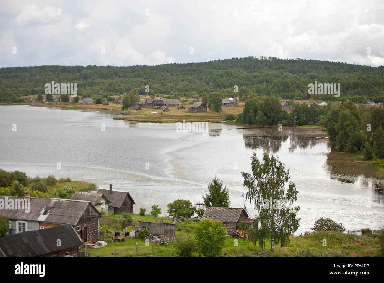 Architecture and nature of the Russian North Stock Photo - Alamy
