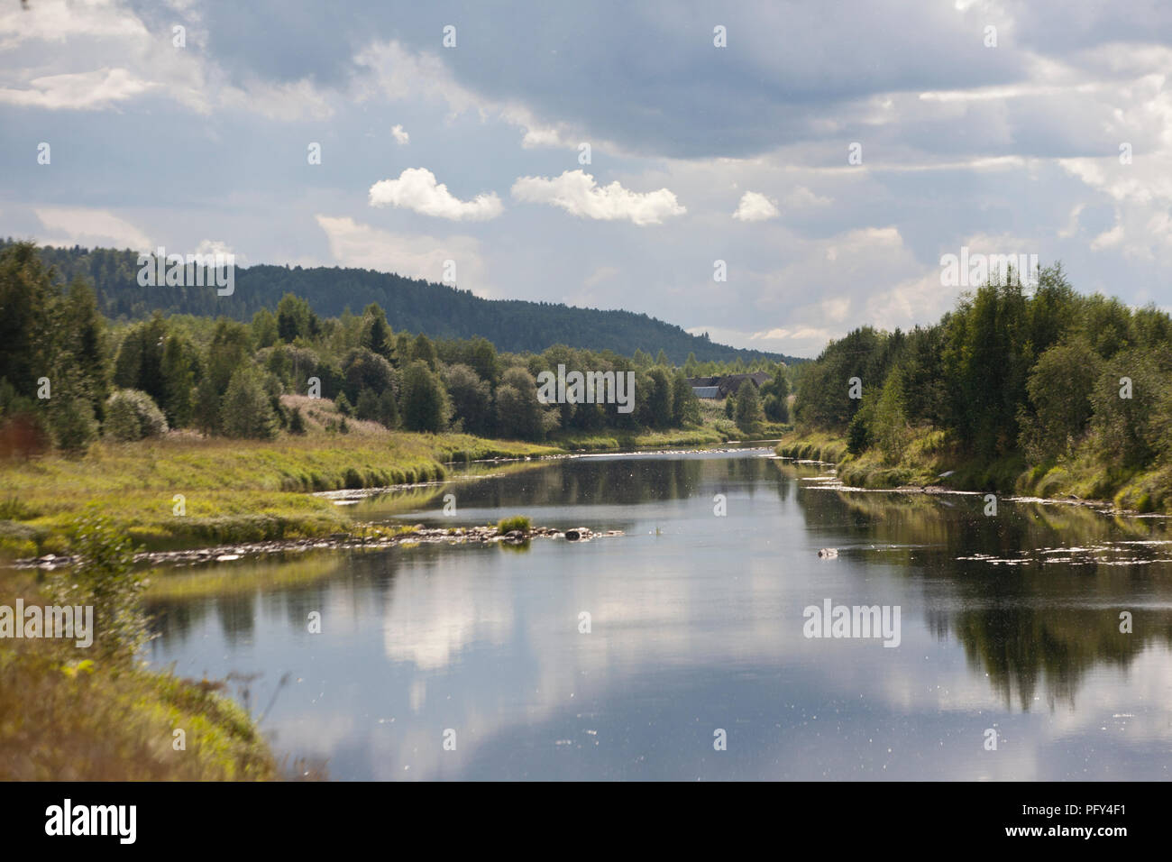 Architecture and nature of the Russian North Stock Photo - Alamy