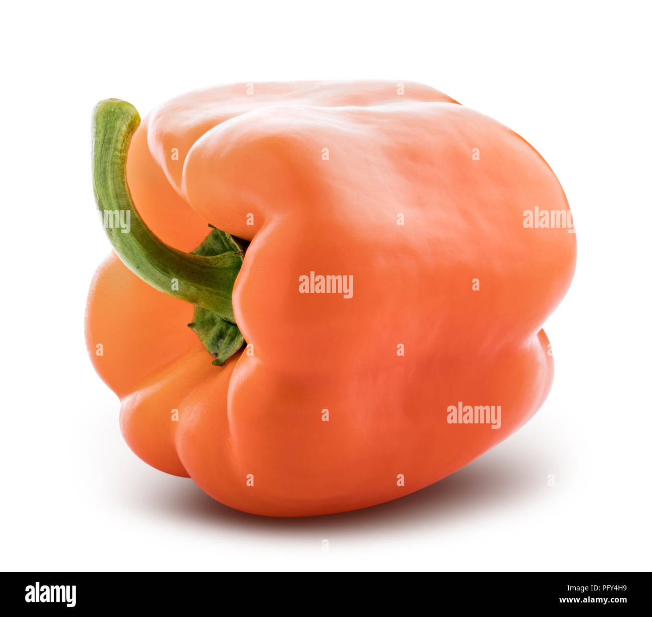 Orange sweet pepper isolated on white background Stock Photo - Alamy