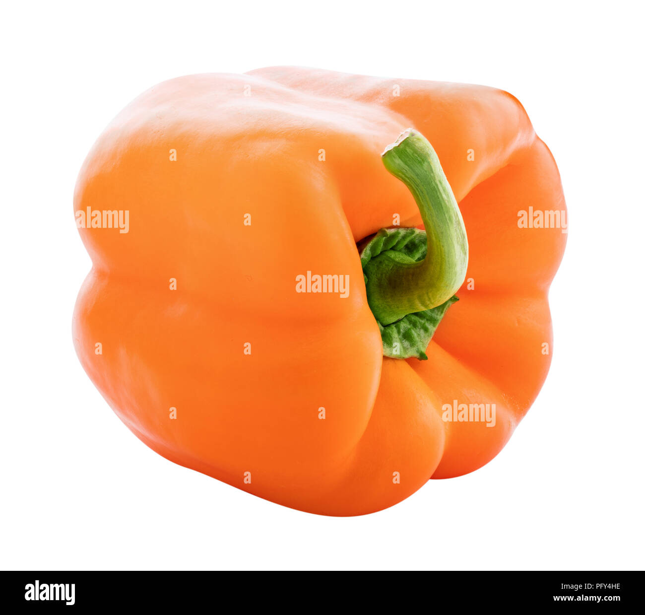 Orange sweet pepper isolated on white background Stock Photo - Alamy