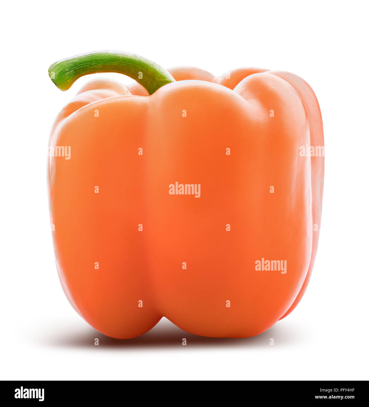 Orange sweet pepper isolated on white background Stock Photo - Alamy