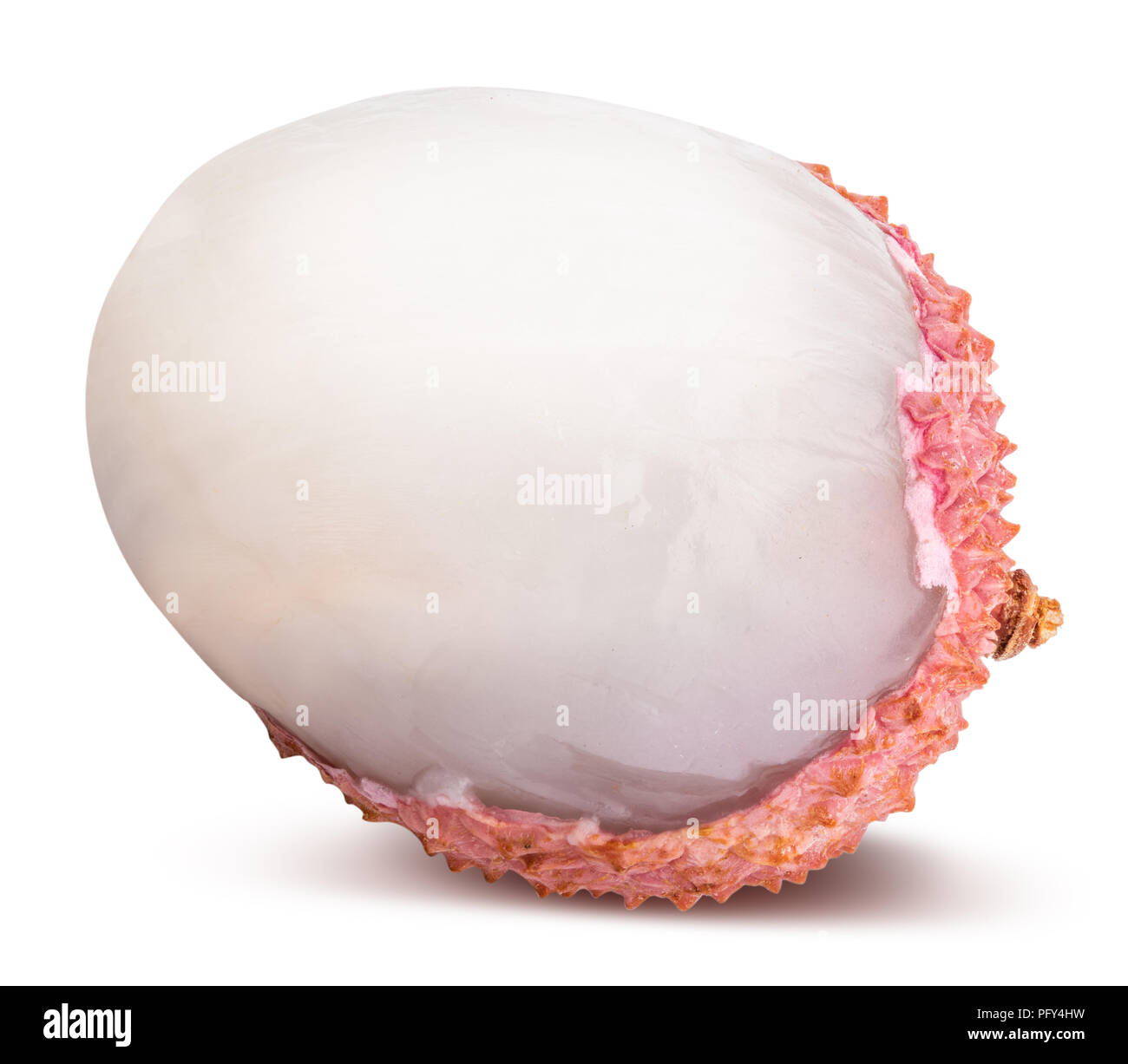 Sweet fresh lychee fruit isolated on white background Stock Photo - Alamy