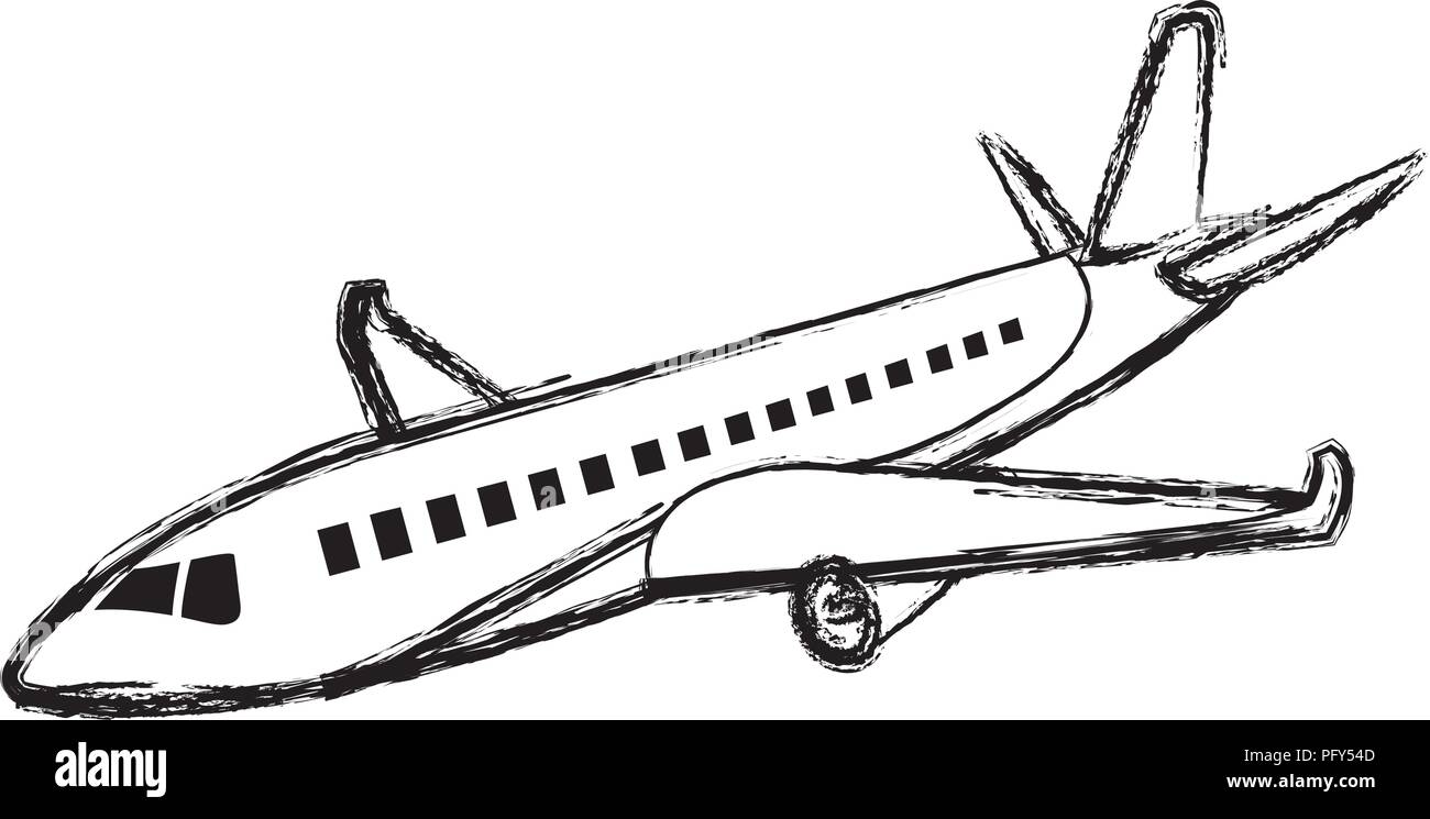 grunge travel airplane fight international transport Stock Vector Image ...