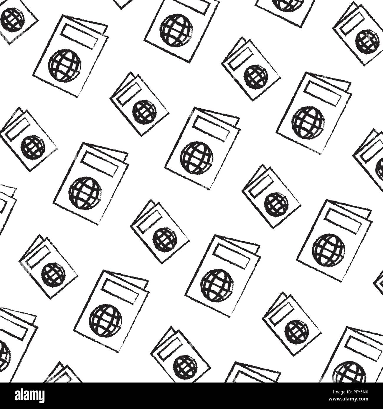 grunge passport id document travel background Stock Vector Image & Art ...