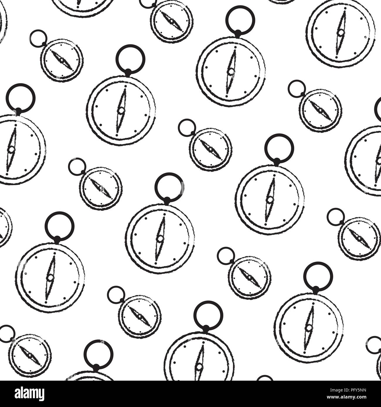 grunge compass adventure object direction background Stock Vector Image ...