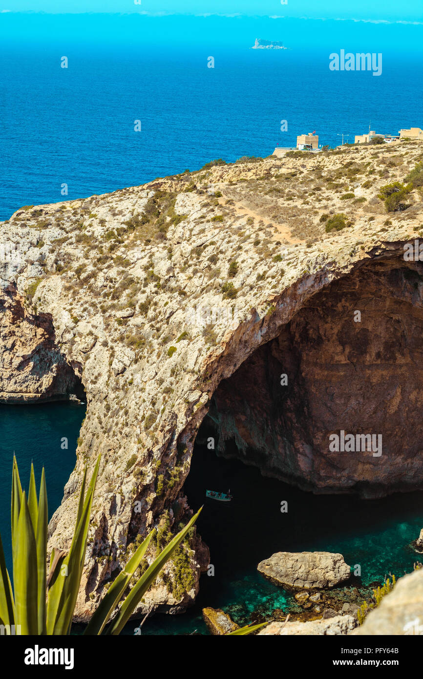Blue Grotto Landscape landmark rock formation in Malta Stock Photo - Alamy