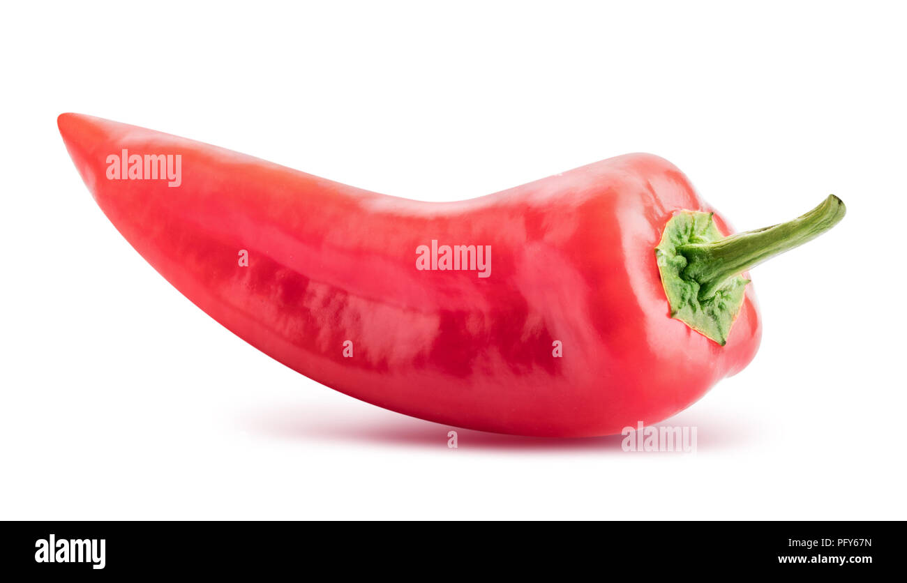 Red pepper isolated on white background Stock Photo - Alamy