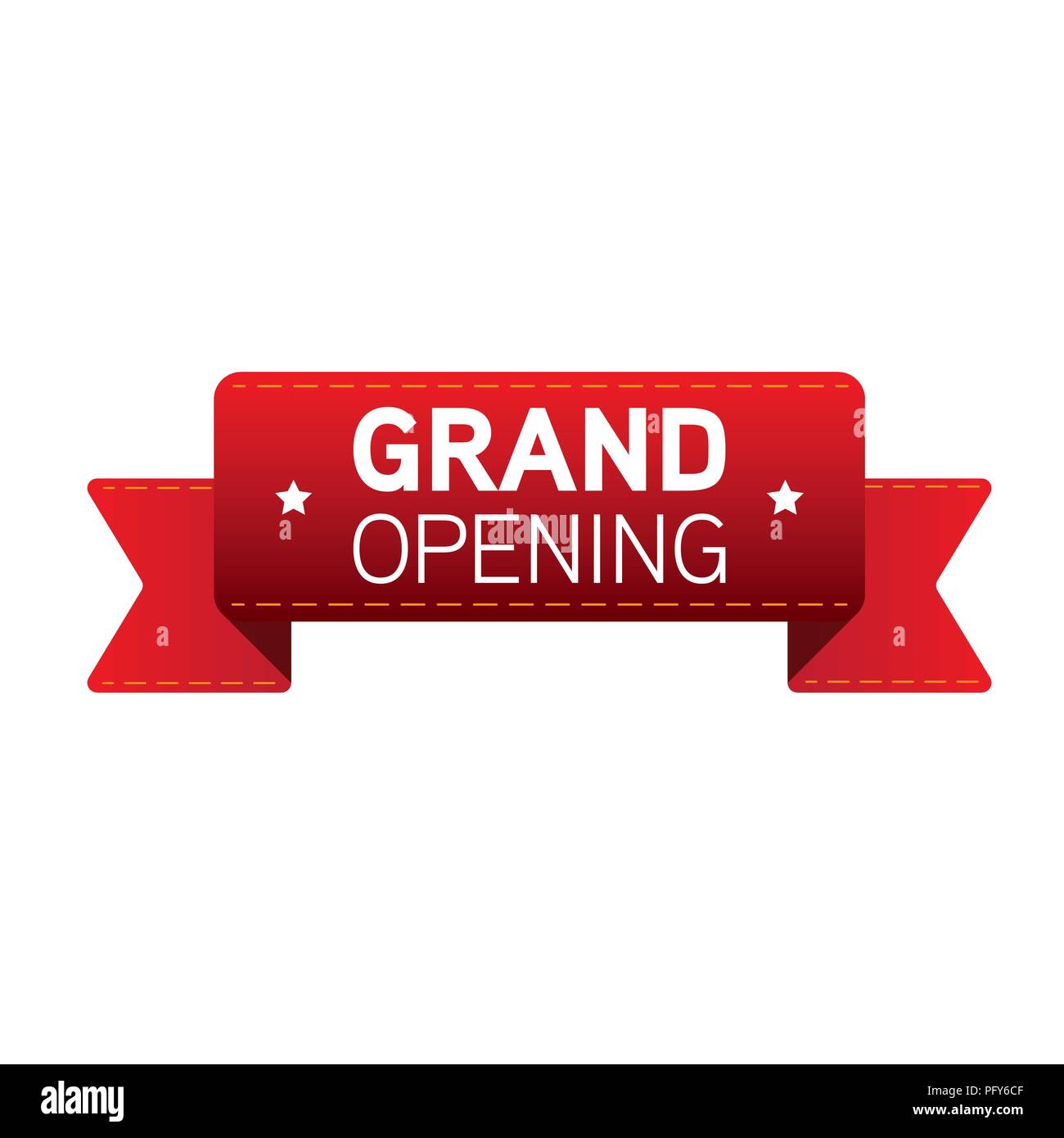 Grand Opening red ribbon vector Stock Vector Image & Art - Alamy