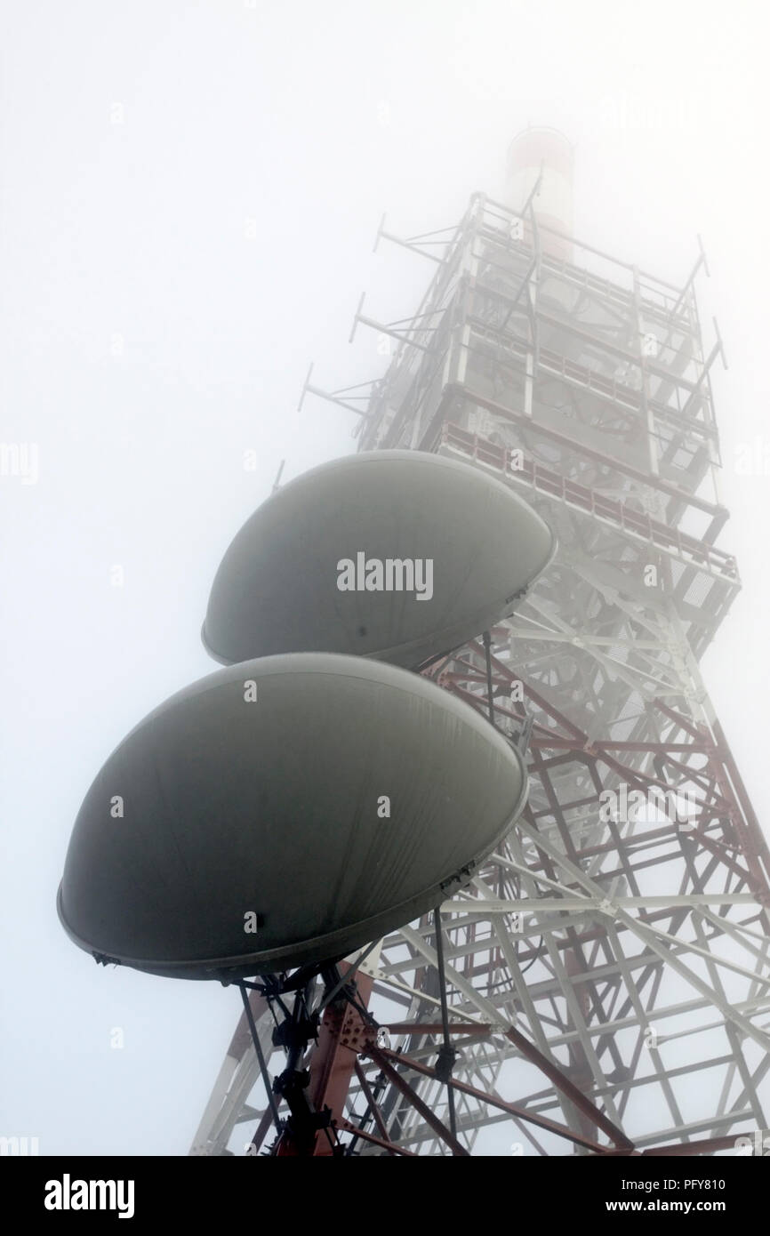 Big antenna connection communication cloudy hi-res stock photography and images - Alamy