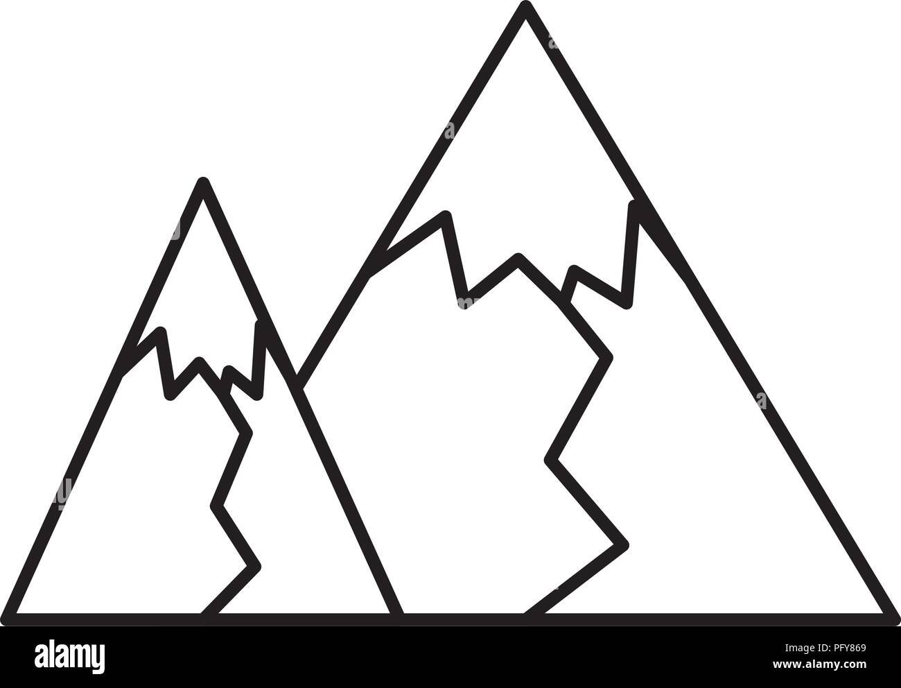 line nice mountain graphic texture design Stock Vector Image & Art - Alamy