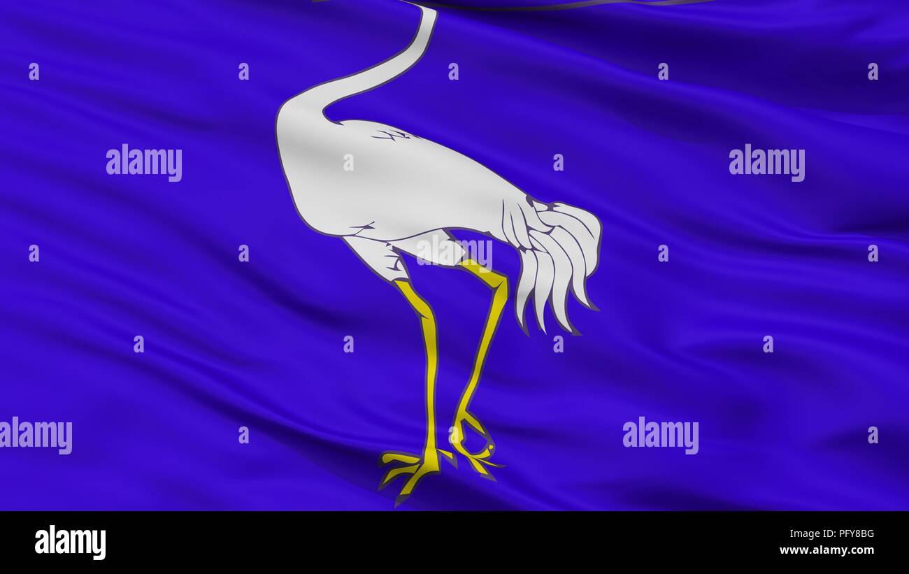 Visaginas City Flag, Lithuania, Closeup View Stock Photo - Alamy